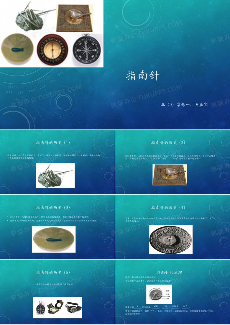 指南针PPT模板下载 编号lvrangxl 熊猫办公