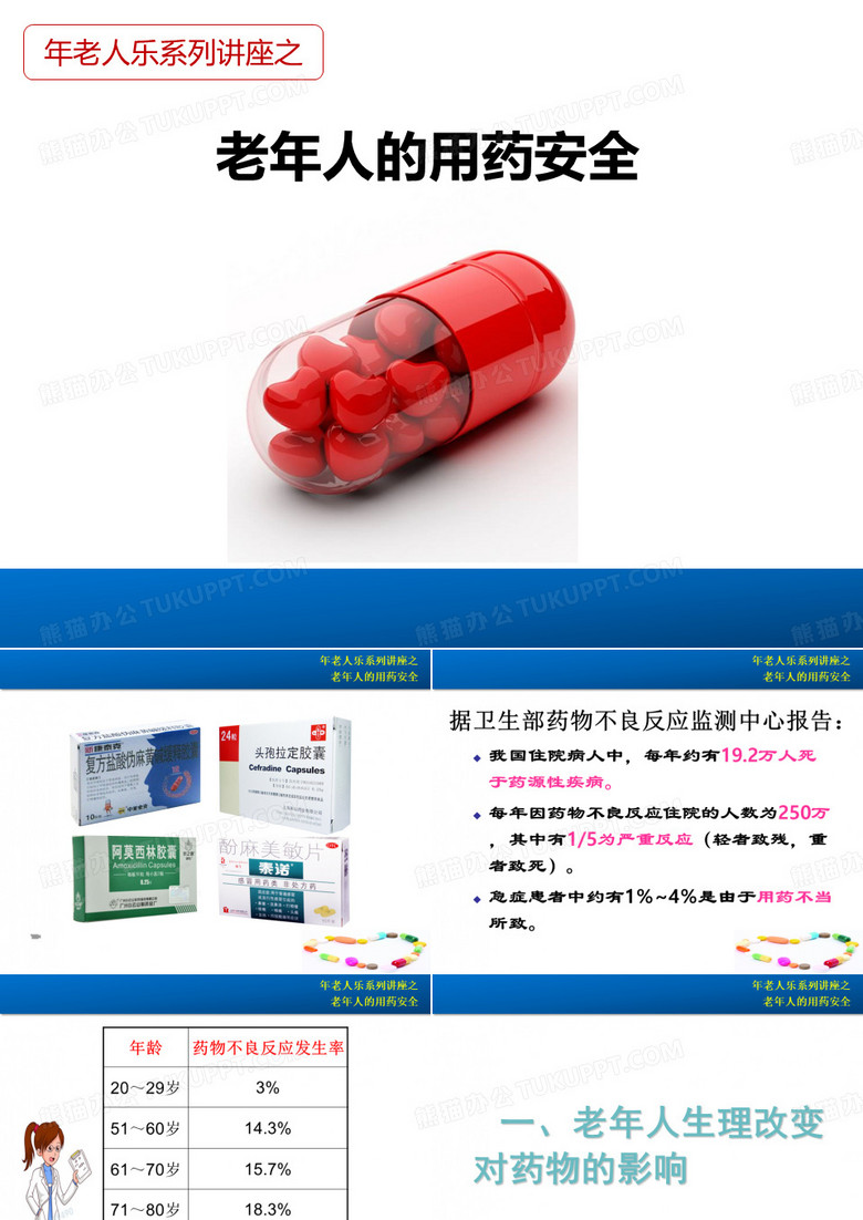 老年人用药安全PPT模板下载 编号qwjxjzml 熊猫办公
