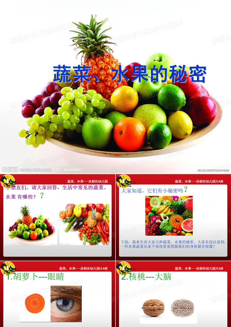 蔬菜水果的秘密PPT模板下载 编号qgepnwvq 熊猫办公