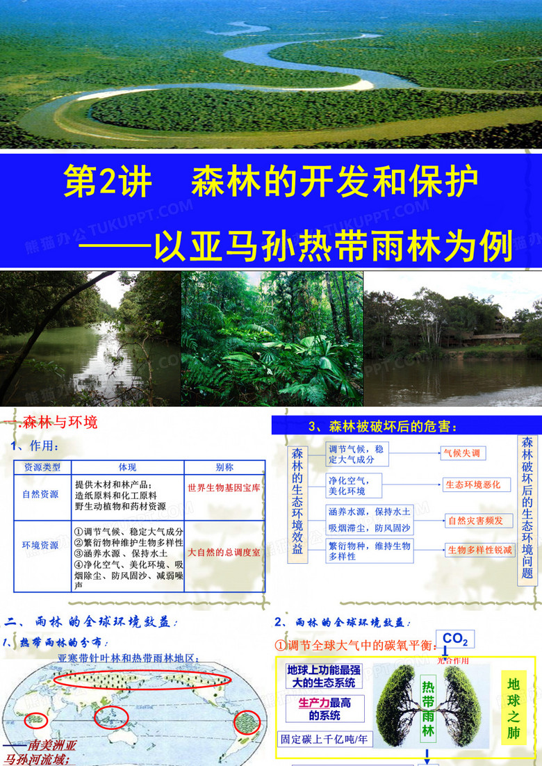 热带雨林的分布PPT模板下载 编号lkzzbryq 熊猫办公