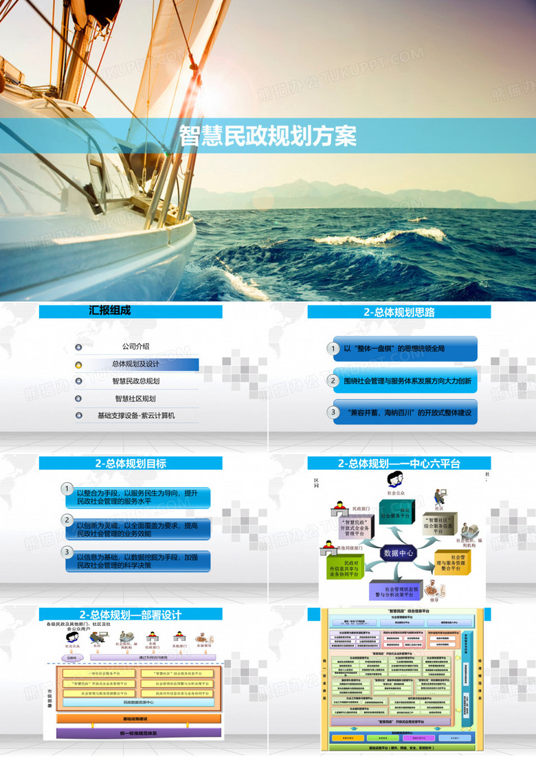 智慧民政规划方案PPT模板下载 编号qrzeyegq 熊猫办公