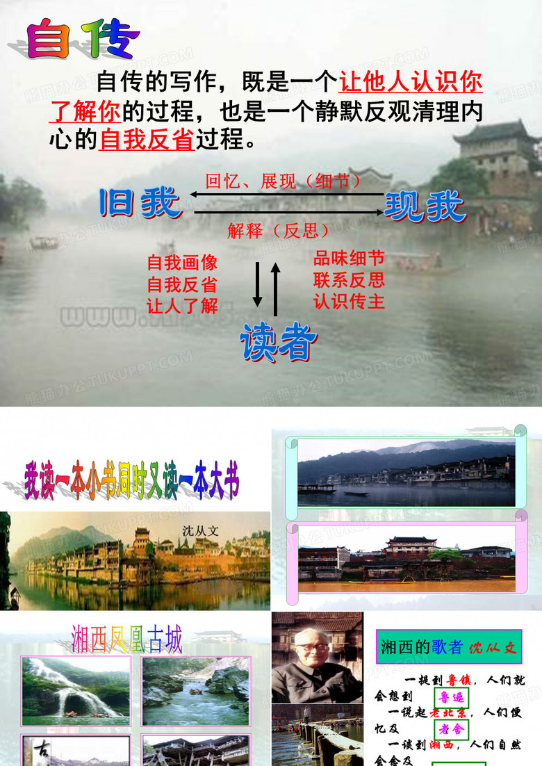 我读一本小书同时又读一本大书 完 PPT模板下载 编号lvxzxyml 熊猫办公