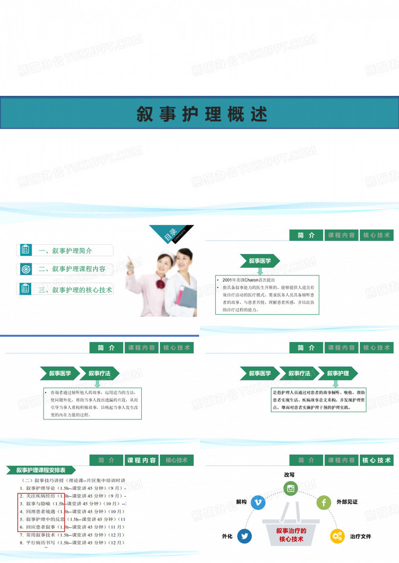 叙事护理概述PPT模板下载 编号lgbvzkoq 熊猫办公