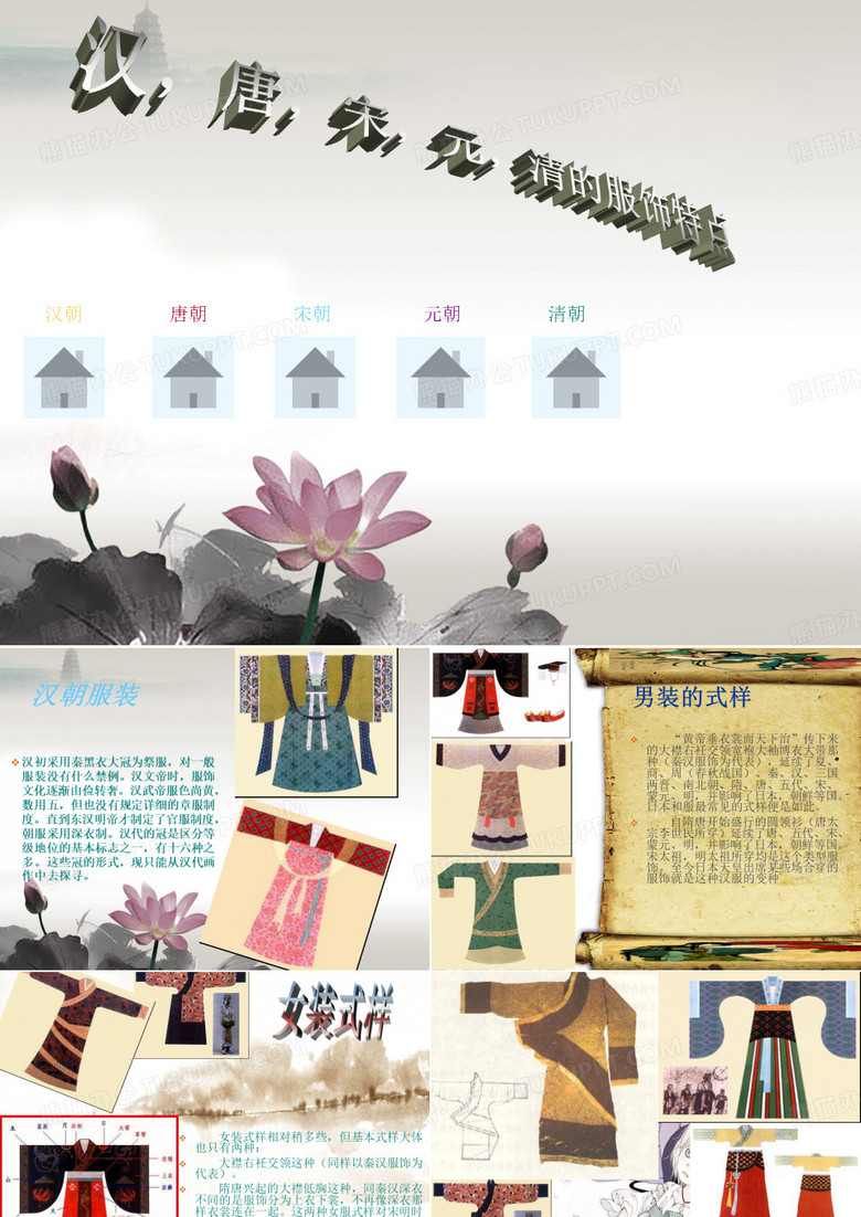 古代服饰PPT模板下载 编号ljembvzq 熊猫办公