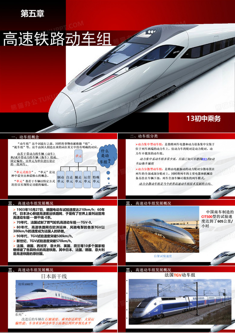 高速铁路动车组PPT模板下载 编号lkgxnkxl 熊猫办公