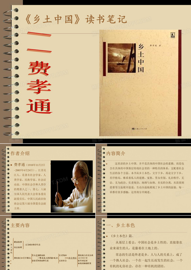 乡土中国PPT模板下载 编号lwbzwxxr 熊猫办公