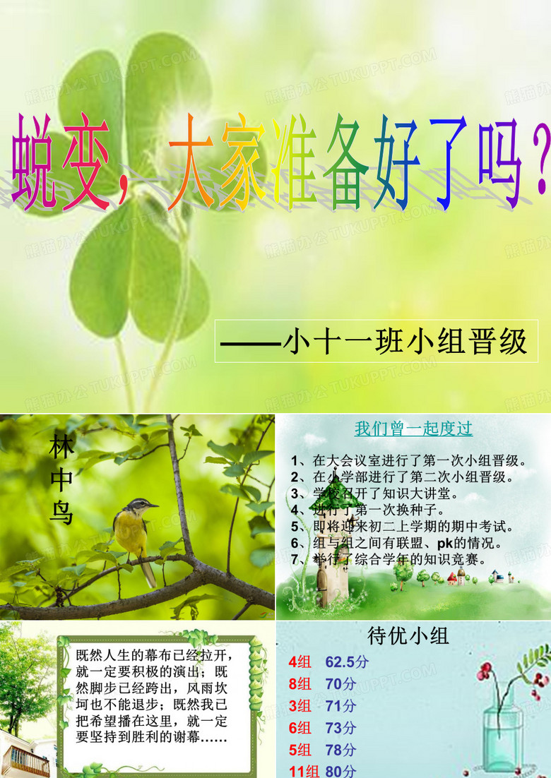 小组晋级展示PPT模板下载 编号lxnpvdgj 熊猫办公