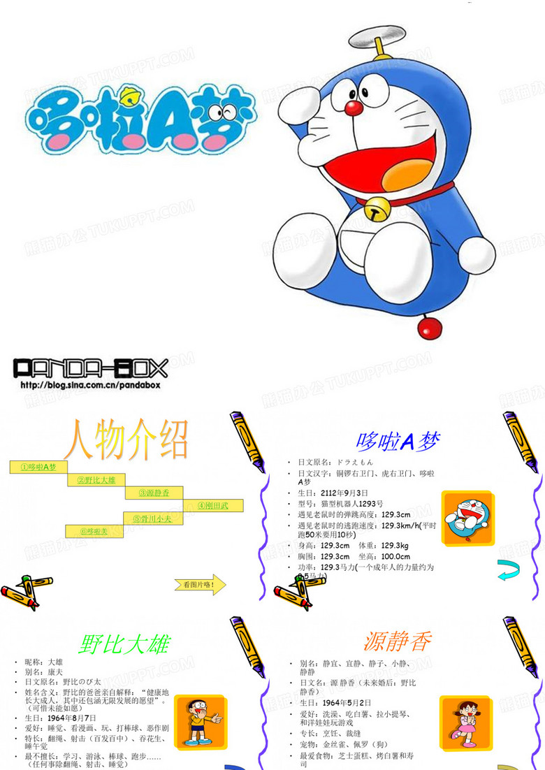 哆啦a梦 PPT模板下载 编号lgnojjoa 熊猫办公