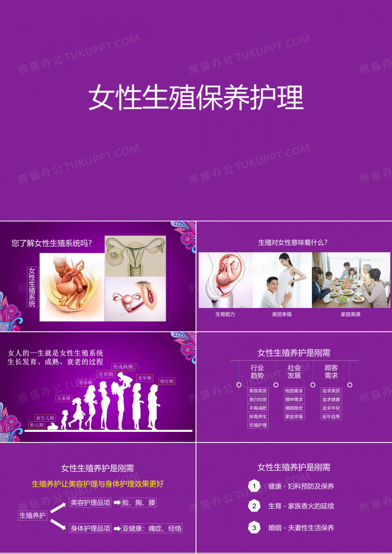 女性私密保养2019PPT模板下载 编号lxnbprom 熊猫办公
