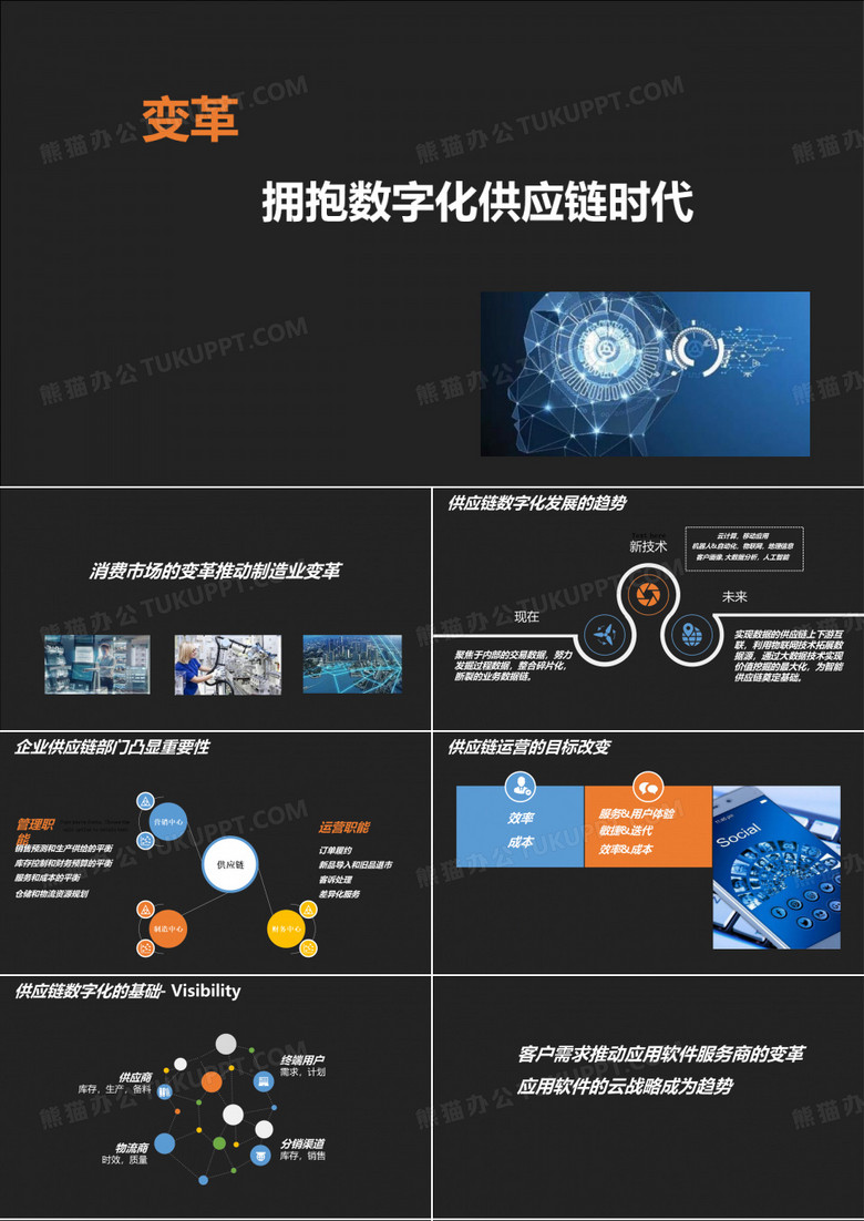 拥抱数字化供应链时代PPT模板下载 编号lzbxagja 熊猫办公