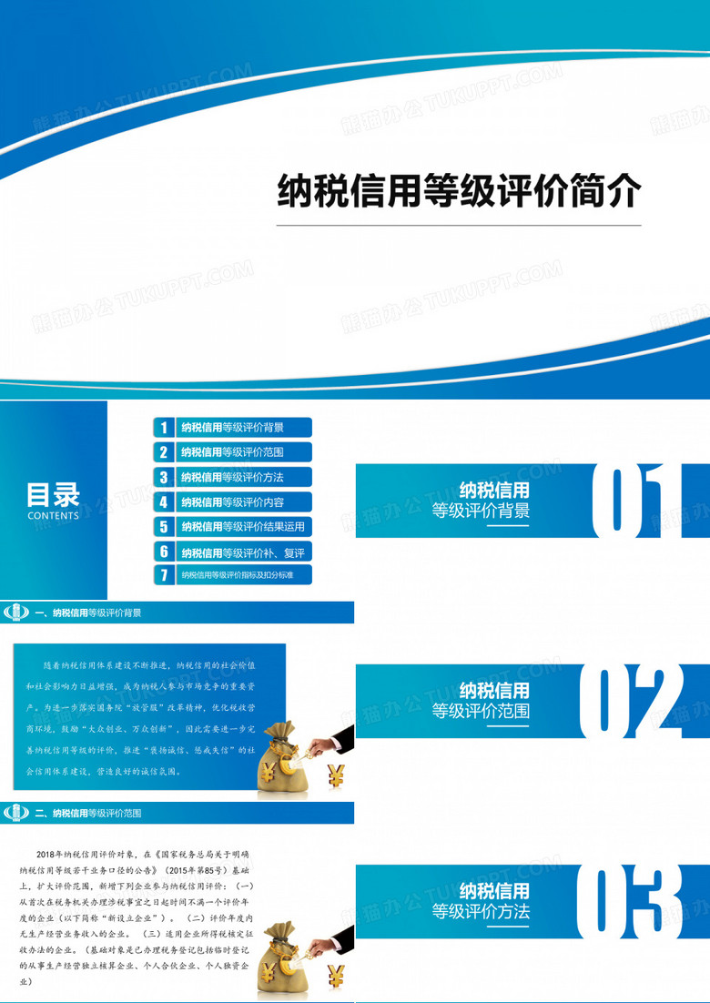 纳税信用等级评价PPT模板下载 编号lzbykkzk 熊猫办公
