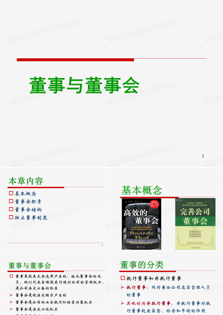 董事与董事会PPT模板下载 编号qkoxwwrb 熊猫办公