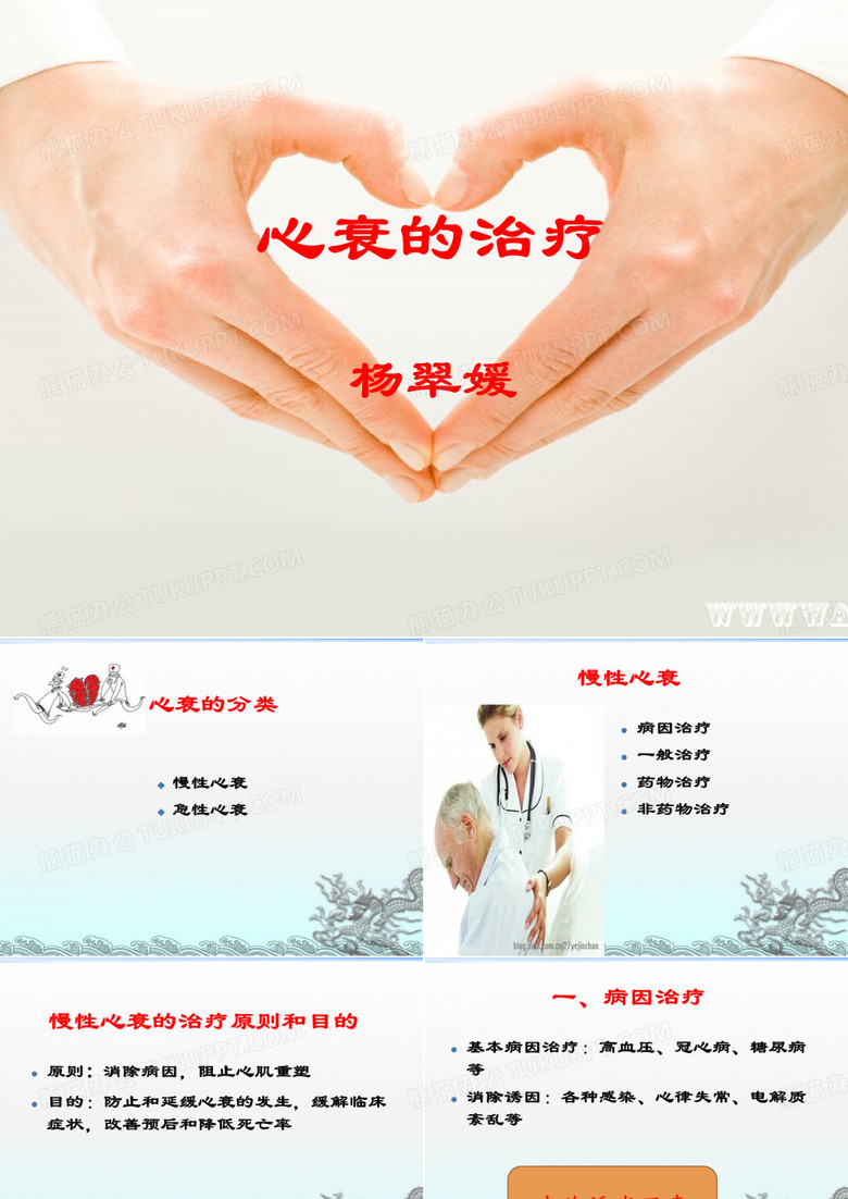 心衰的治疗PPT模板下载 编号lgnbemyj 熊猫办公