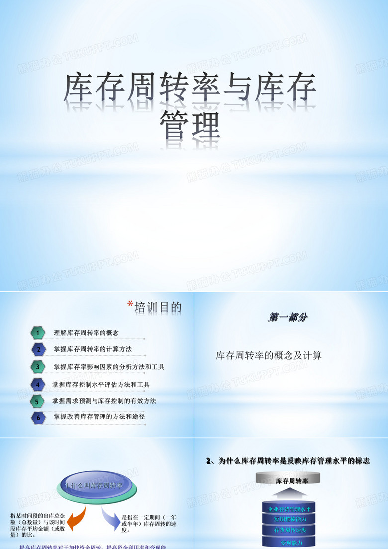 库存周转率与库存管理PPT模板下载 编号lybryvxx 熊猫办公