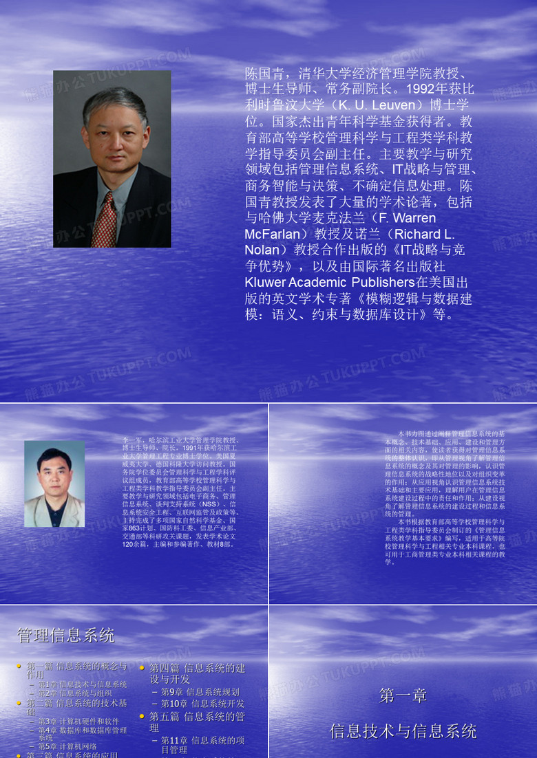 信息技术与信息系统PPT模板下载 编号qbxvvodn 熊猫办公