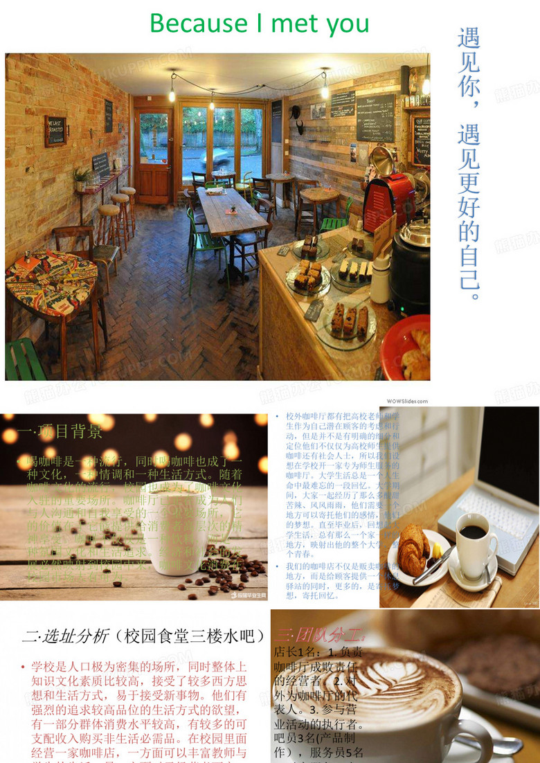 咖啡店商业计划书PPT模板下载 编号lpxrejyp 熊猫办公
