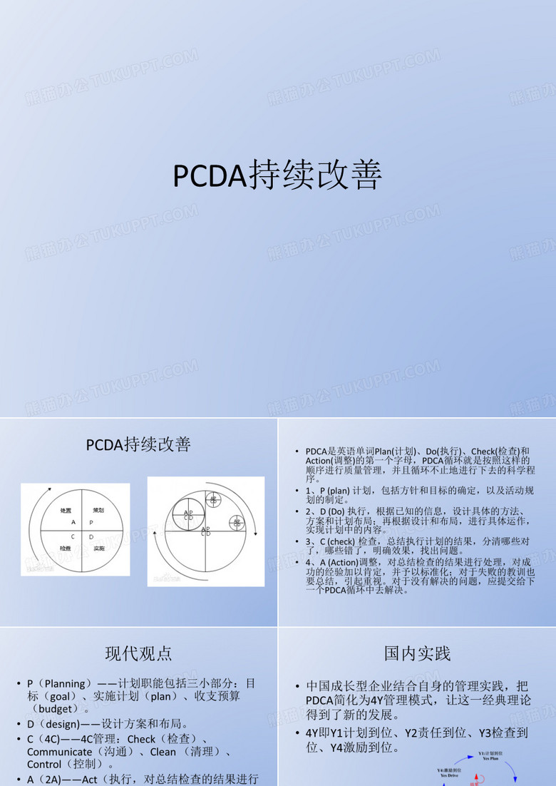 pcda持续改善PPT模板下载 编号lwkmzmdv 熊猫办公