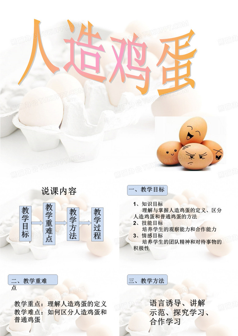 人造鸡蛋PPT模板下载 编号lrmxpgny 熊猫办公