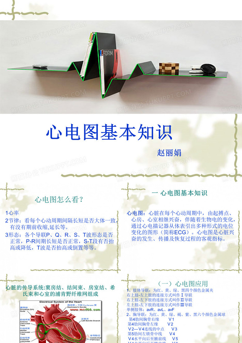 心电图PPT模板下载 编号qrmbwbpg 熊猫办公