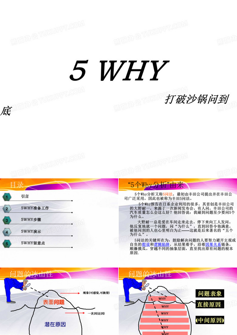 解决问题5whyPPT模板下载 编号qexkdajp 熊猫办公