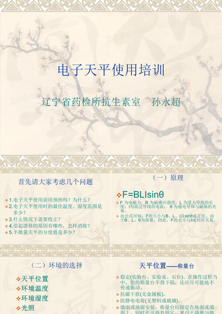 电子天平PPT模板下载 编号qorowbgk 熊猫办公