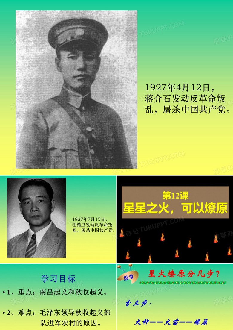 星星之火可以燎原PPT模板下载 编号lyzorkpj 熊猫办公