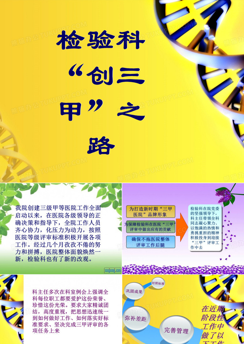 检验科简介PPT模板下载 编号qwkvxdkp 熊猫办公