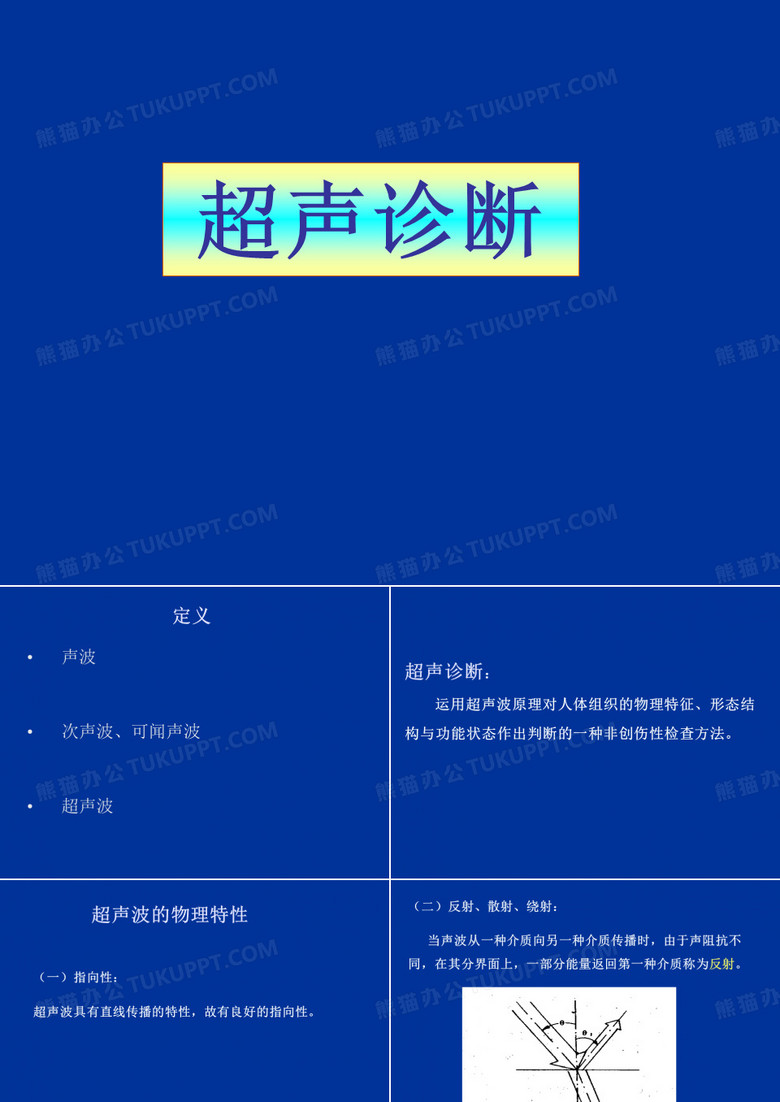 超声诊断 医学影像学 PPT模板下载 编号qjmdrkpp 熊猫办公