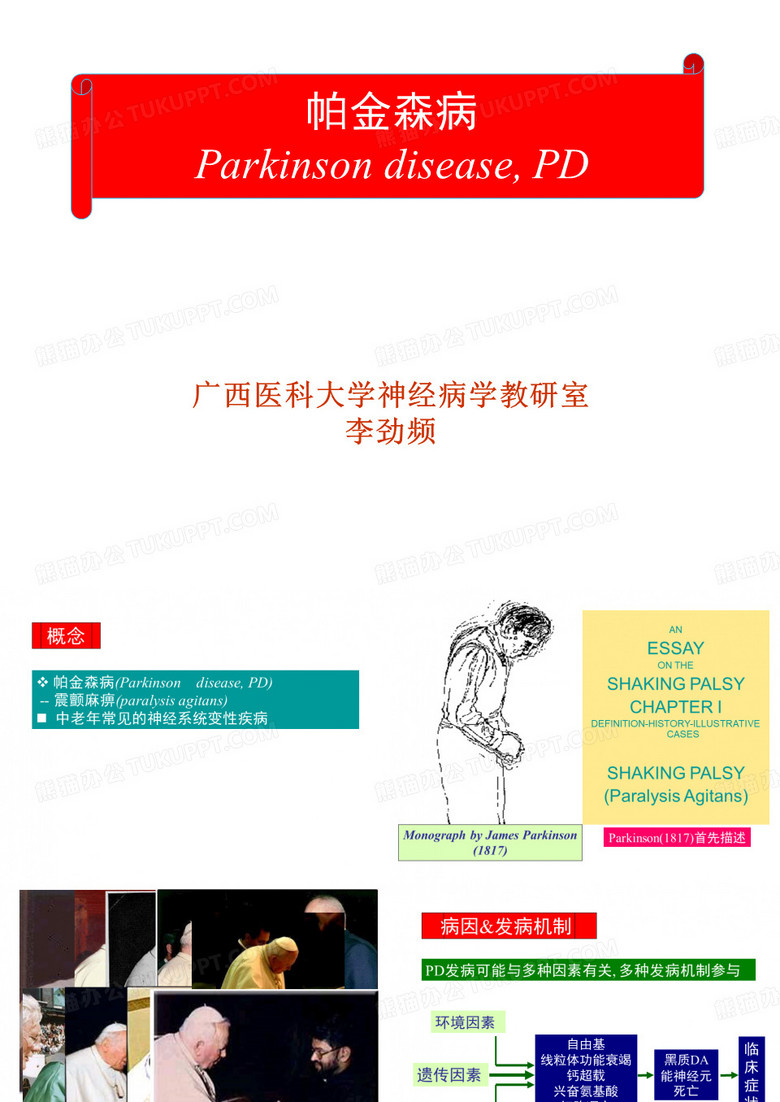 帕金森病PPT模板下载 编号lrxxmeov 熊猫办公