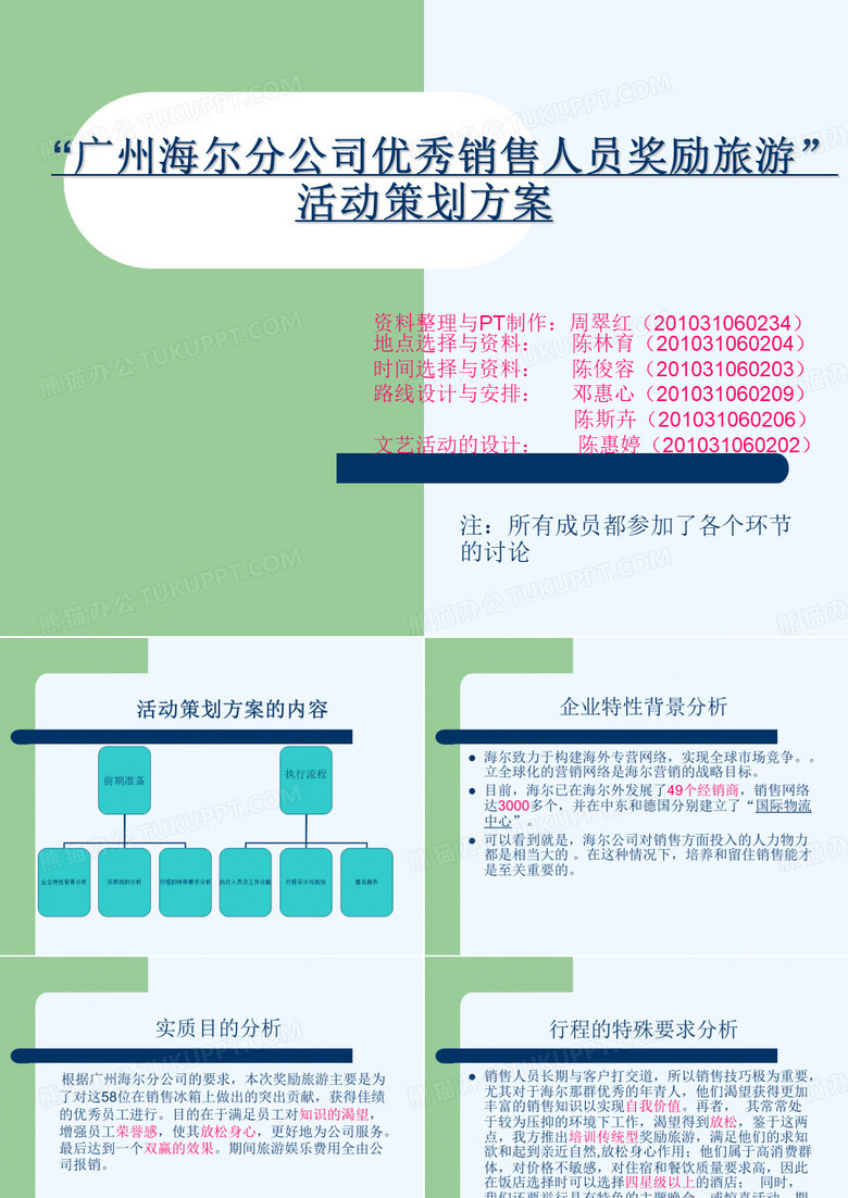 会展奖励旅游策划青岛PPT模板下载 编号lxoowewd 熊猫办公