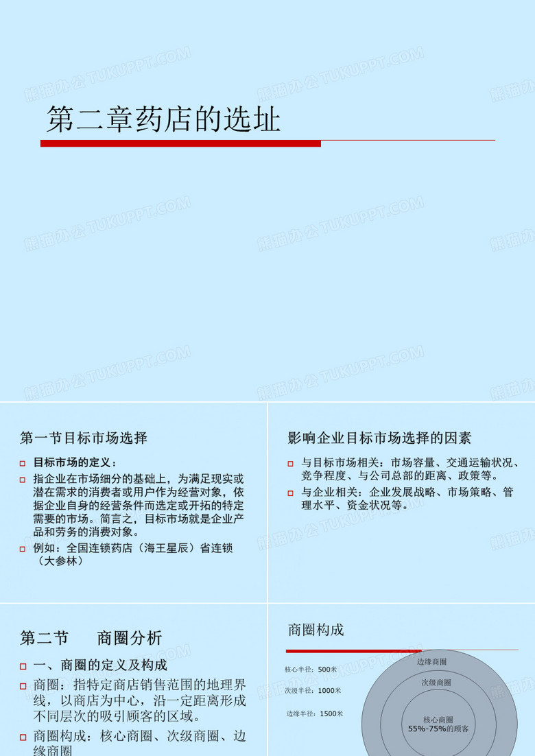药店的选址PPT模板下载 编号lyxayvzx 熊猫办公