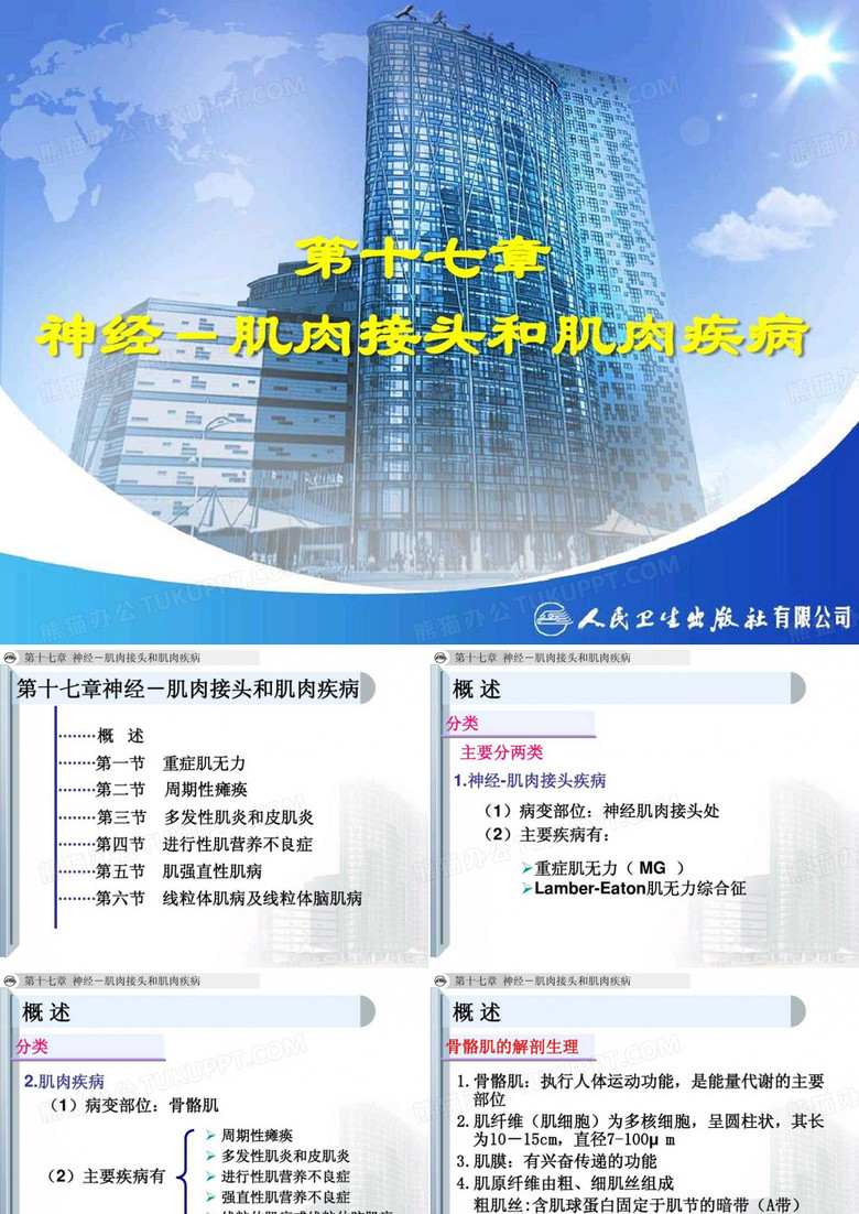 神经肌肉接头及肌肉疾病PPT模板下载 编号qzkayvnp 熊猫办公