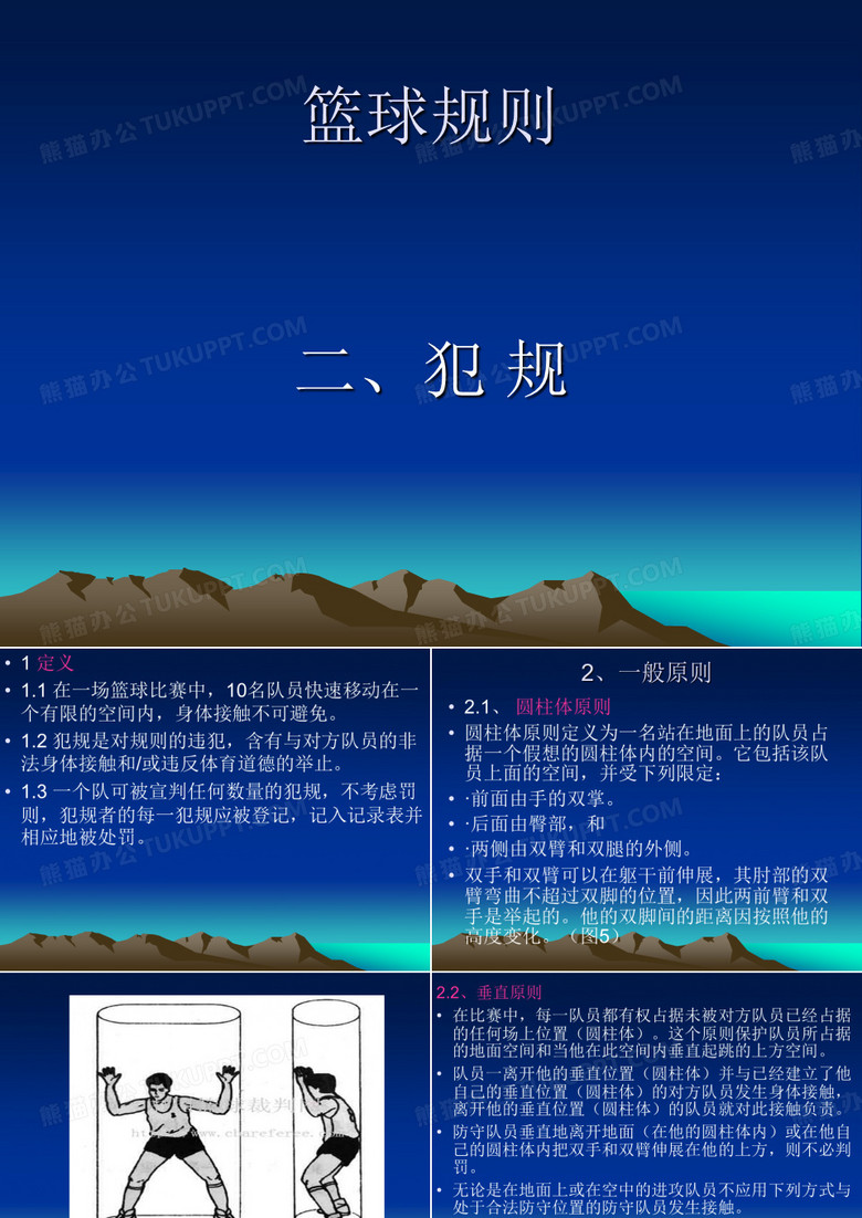 篮球规则 犯规 PPT模板下载 编号qmavemdp 熊猫办公