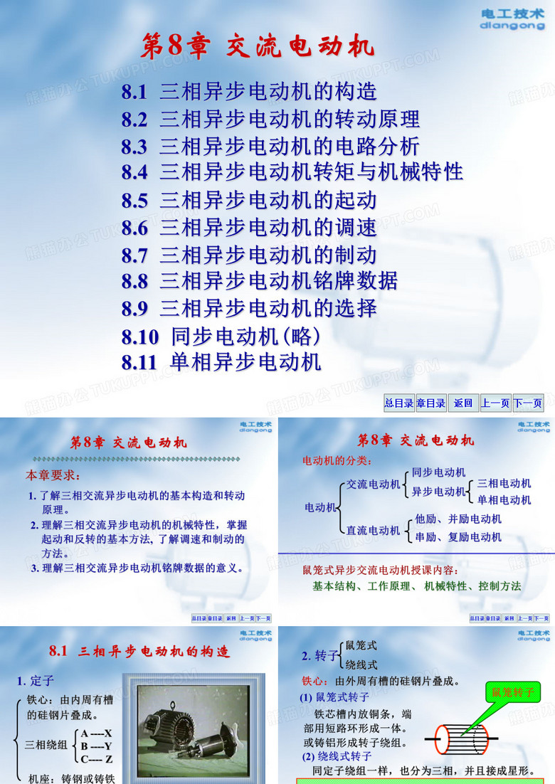 电动机PPT模板下载 编号lmanmgba 熊猫办公