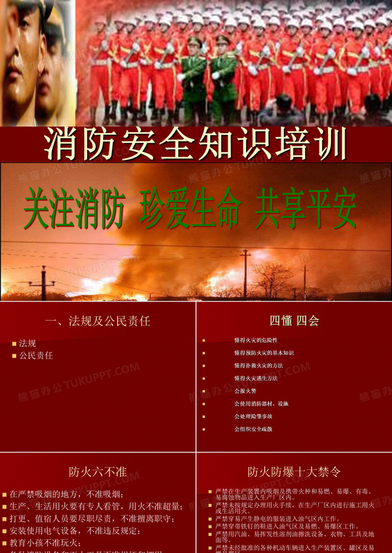 酒店消防安全知识培训PPT模板下载 编号lgrdnkya 熊猫办公