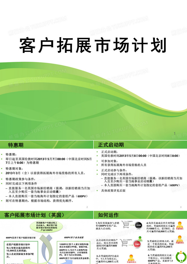 客户拓展市场计划课件PPT模板下载 编号qenojrrz 熊猫办公