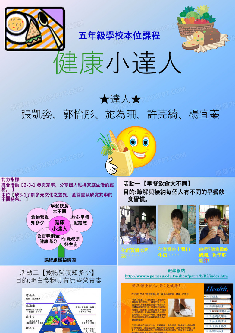 健康小达人 PPT模板下载 编号lbarnkdr 熊猫办公