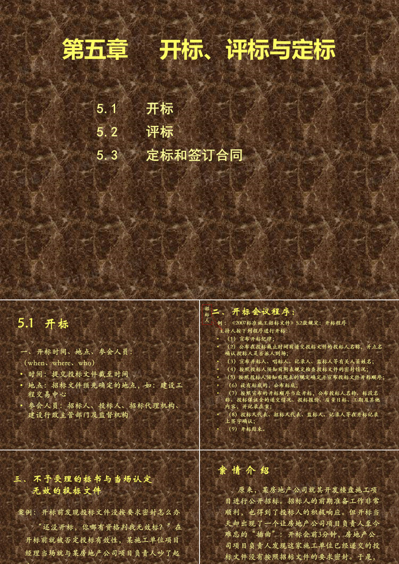 开标评标与定标PPT模板下载 编号qpgmzkpy 熊猫办公