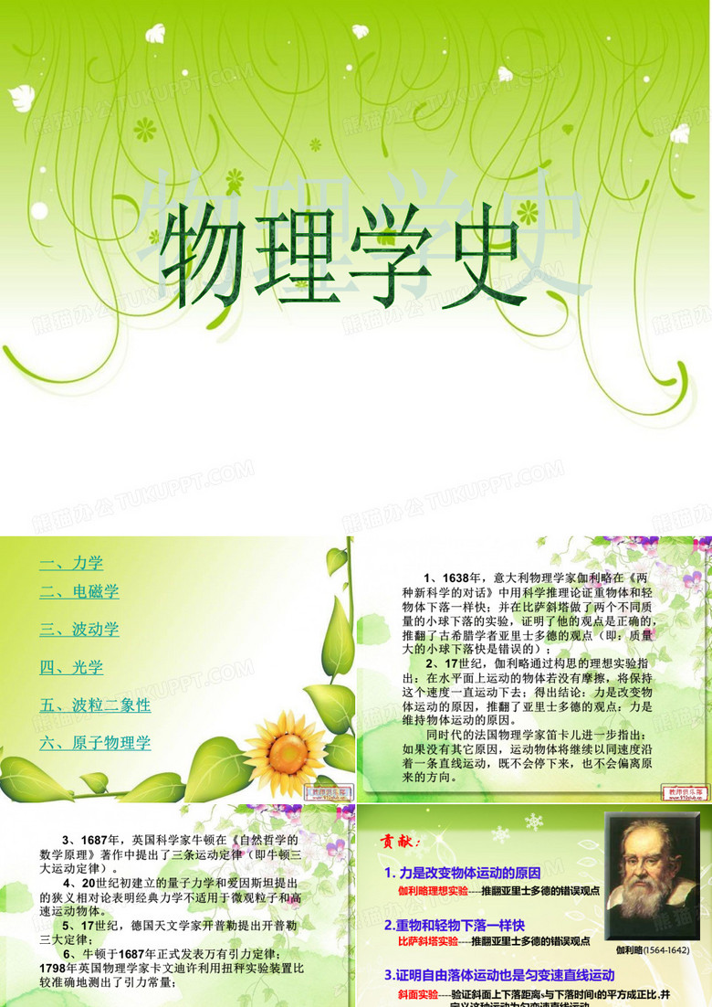 物理学史PPT模板下载 编号ljpaezmn 熊猫办公