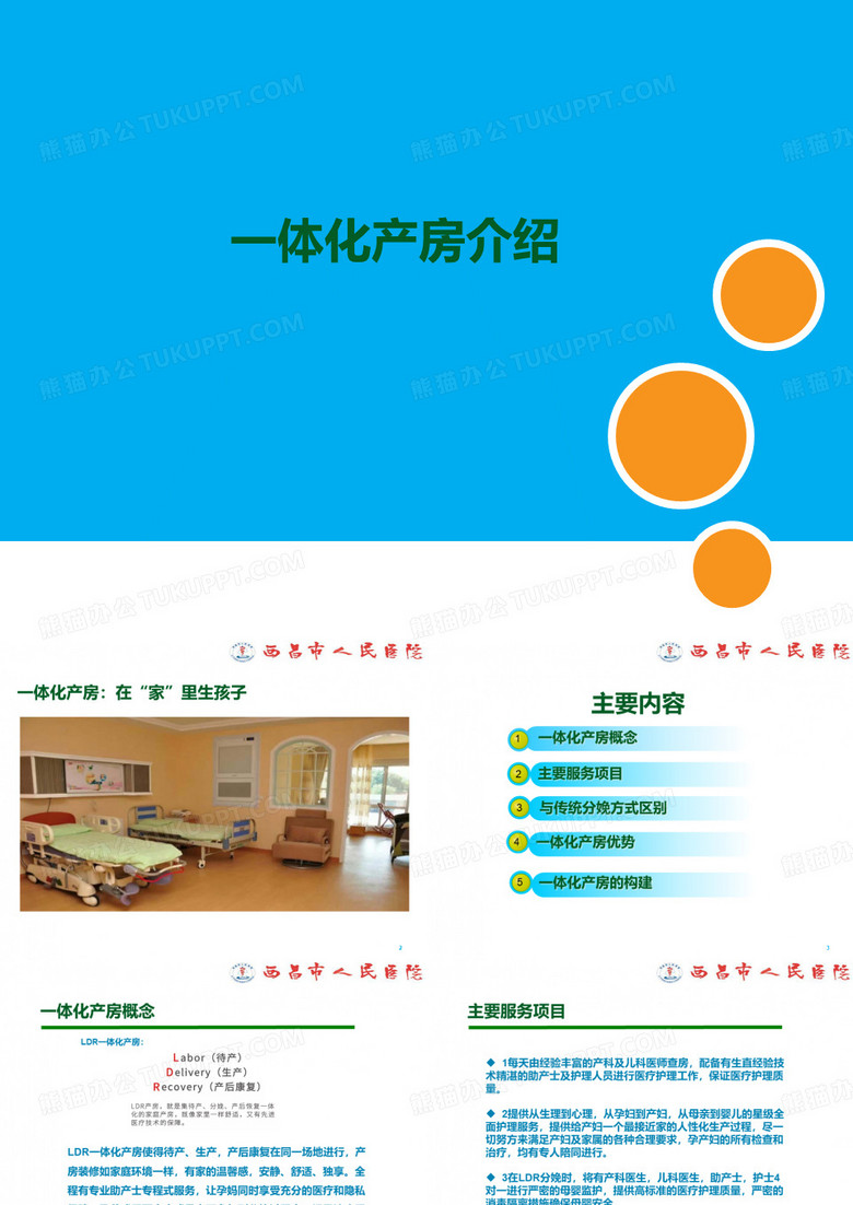 一体化产房介绍PPT模板下载 编号qgmwpyvz 熊猫办公