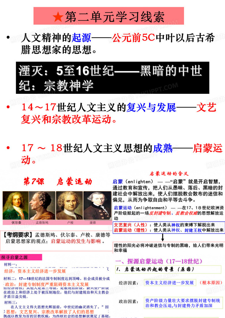启蒙运动PPT模板下载 编号qegrobvr 熊猫办公