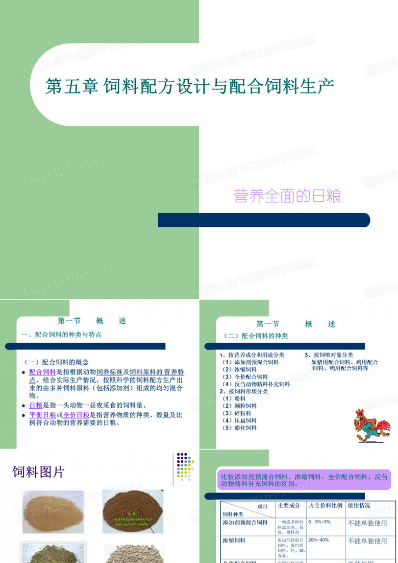 饲料配方设计与配合饲料PPT模板下载 编号lydpdwwa 熊猫办公