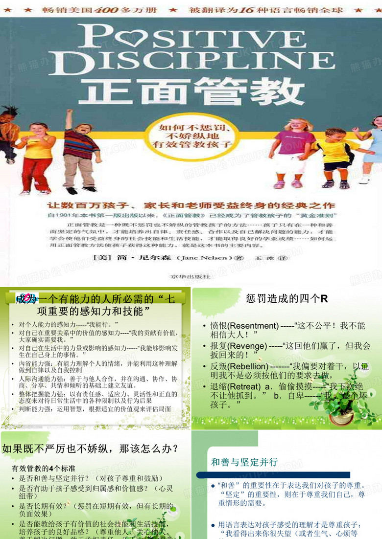 正面管教PPT模板下载 编号lxxexgvw 熊猫办公