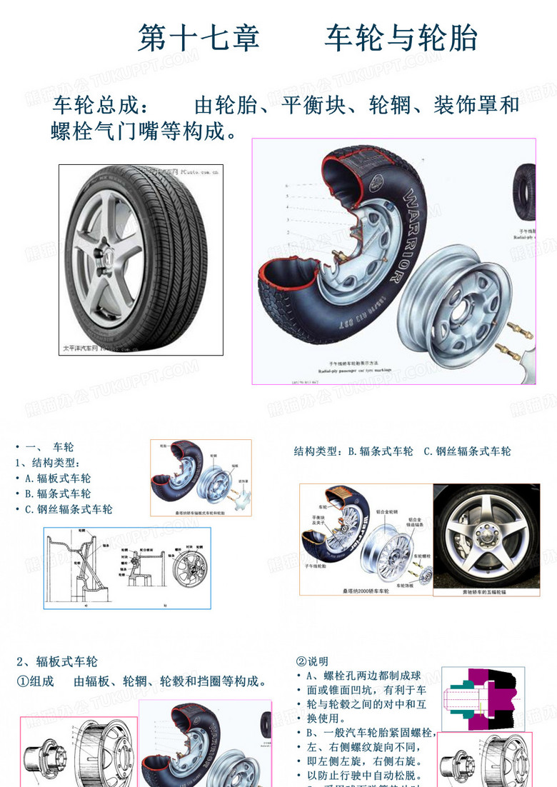 车轮与轮胎PPT模板下载 编号lpeoewoj 熊猫办公