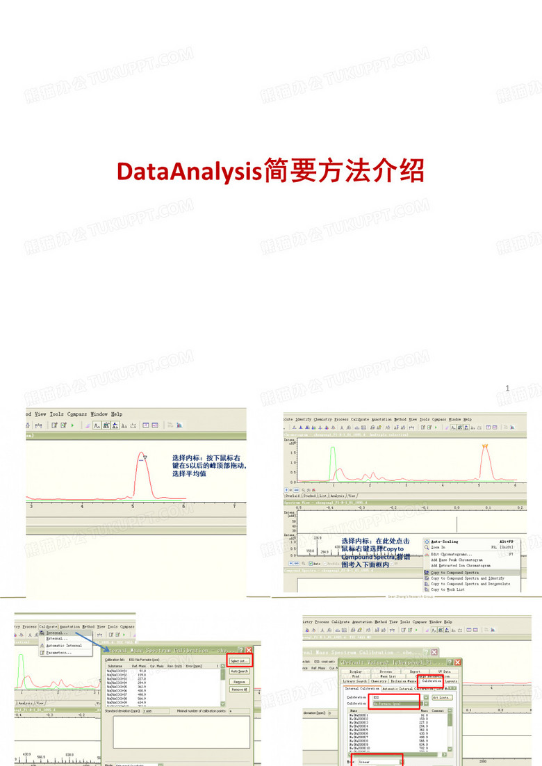 质谱软件常用方法介绍PPT模板下载 编号qvwzvgzy 熊猫办公