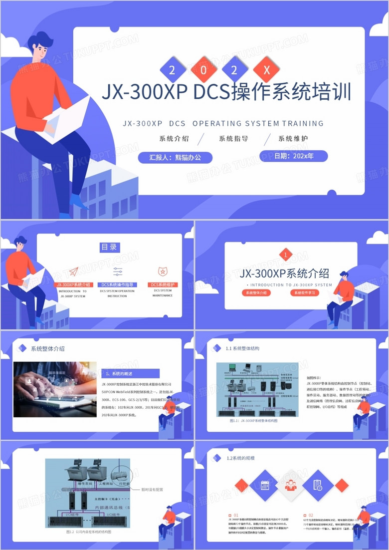 jx300xpdcs操作系统培训PPT模板下载 熊猫办公