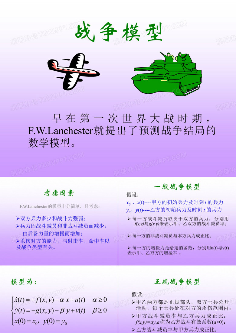 战争模型PPT模板下载 编号lkzdaovm 熊猫办公