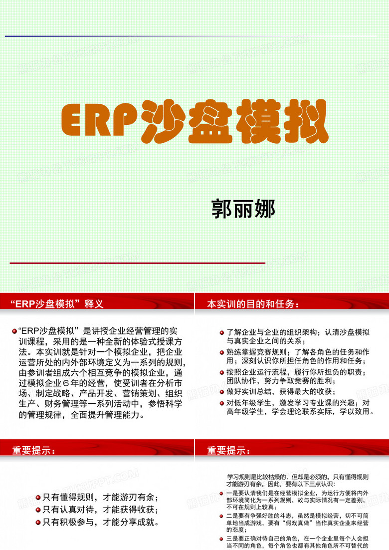 erp沙盘模拟PPT模板下载 编号lpanzyxe 熊猫办公