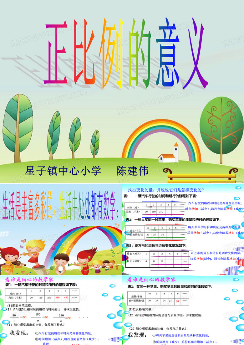 正比例意义课件 已修改 PPT模板下载 编号lxrngrbn 熊猫办公