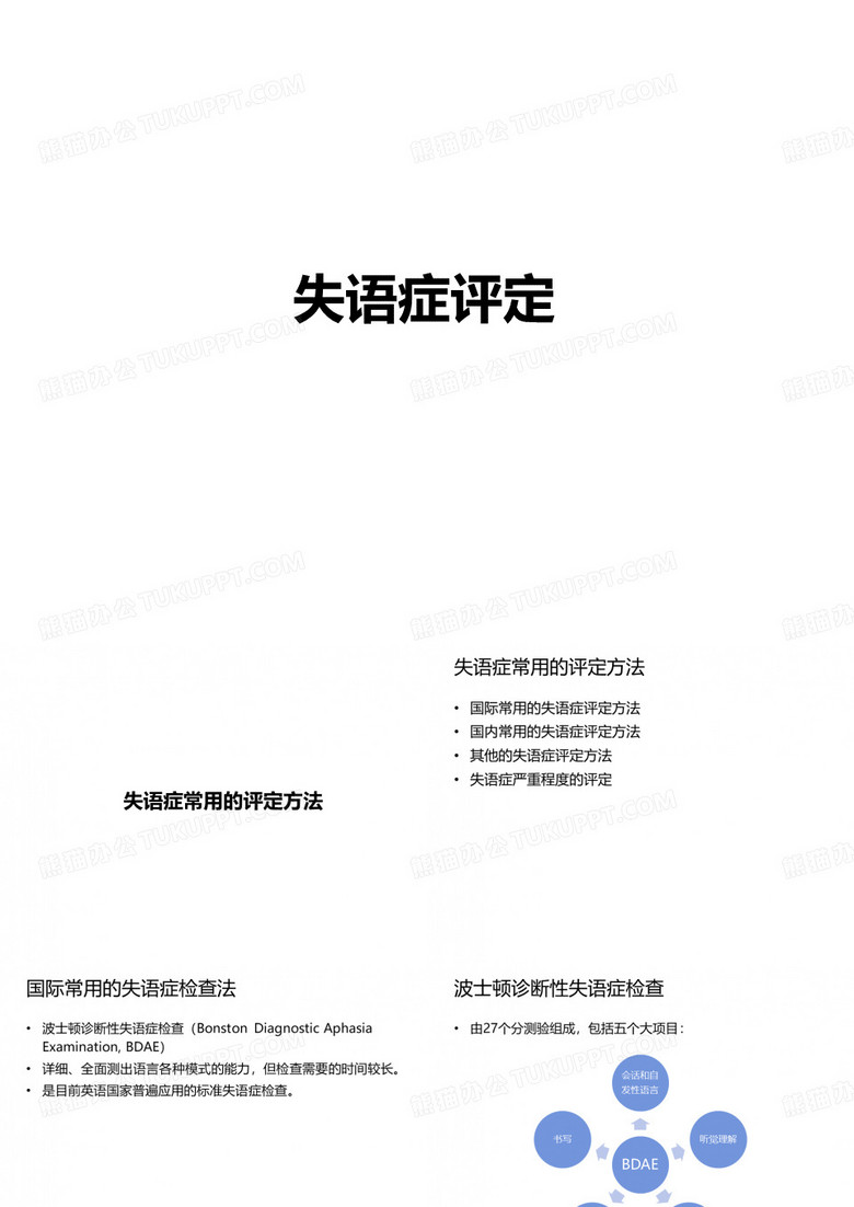 失语症评定PPT模板下载 编号qkrnewmw 熊猫办公